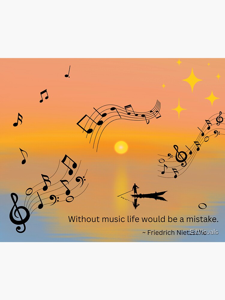 "Without Music Life Would Be A Mistake, Nietzsche" Sticker for Sale by ...