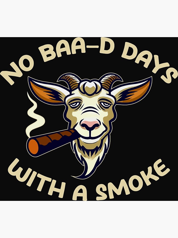 "Goat smoking a cigar" Poster for Sale by ArtBoyss | Redbubble