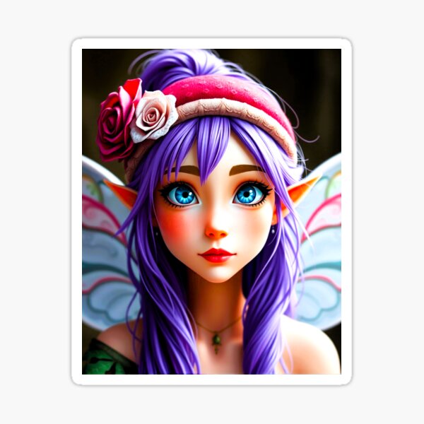 "Enchanted Elegance: The Fairy's Gaze" Sticker for Sale by ...