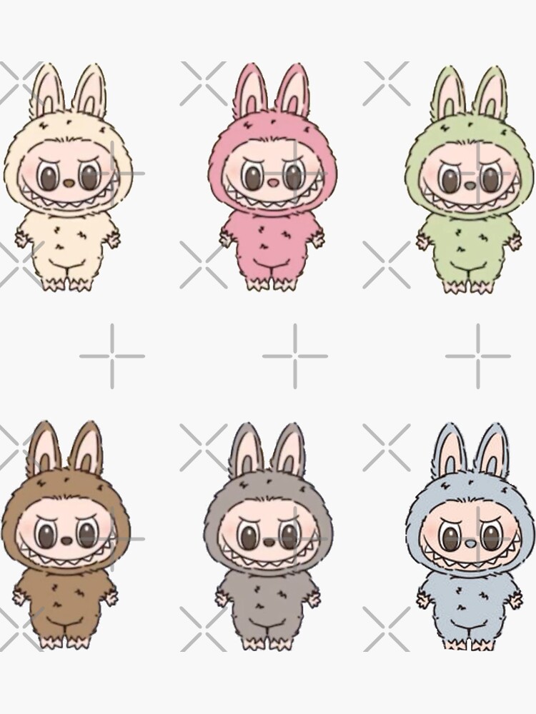 "Labubu - THE MONSTERS Tasty Macarons Vinyl Face - Popmart" Sticker for ...