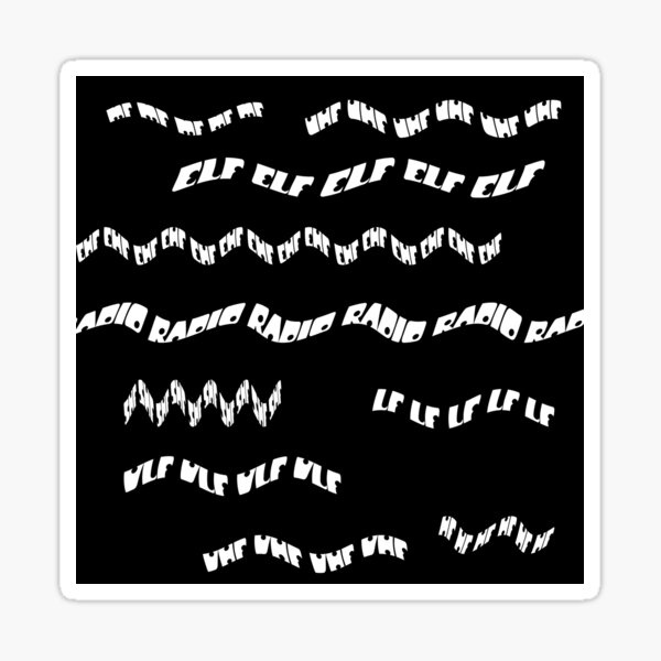 "Concept radio waves with the various bands illustrated." Sticker by ...