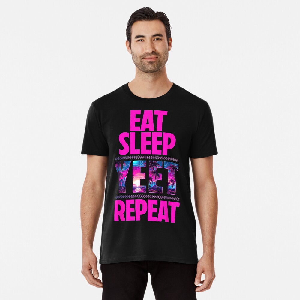"Eat Sleep Yeet Repeat Pink Ver" Sticker for Sale by FreshHub9 | Redbubble