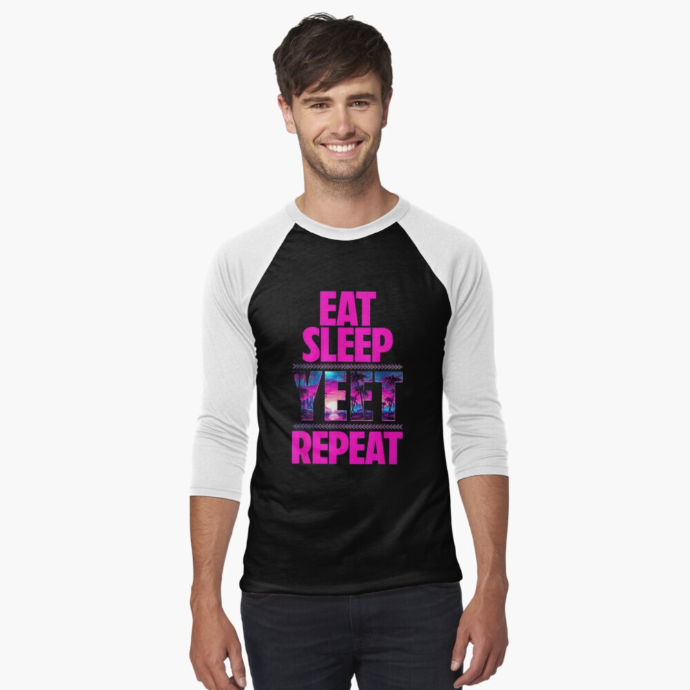 "Eat Sleep Yeet Repeat Pink Ver" Sticker for Sale by FreshHub9 | Redbubble