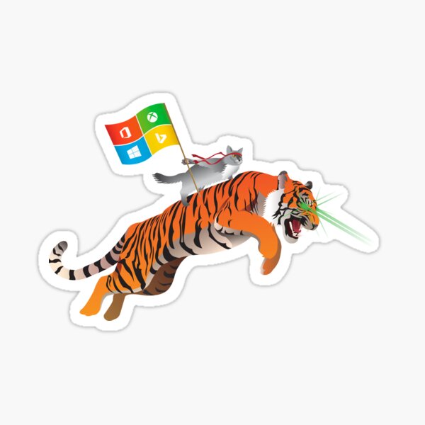 Microsoft Ninja Cat Stickers | Redbubble