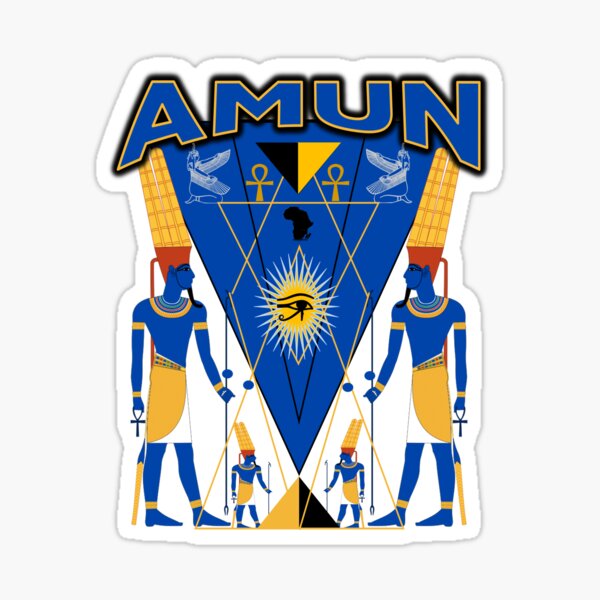 "Sacred Geometry Ancient Egyptian god Amun Amen Ra Kemetic" Sticker for ...
