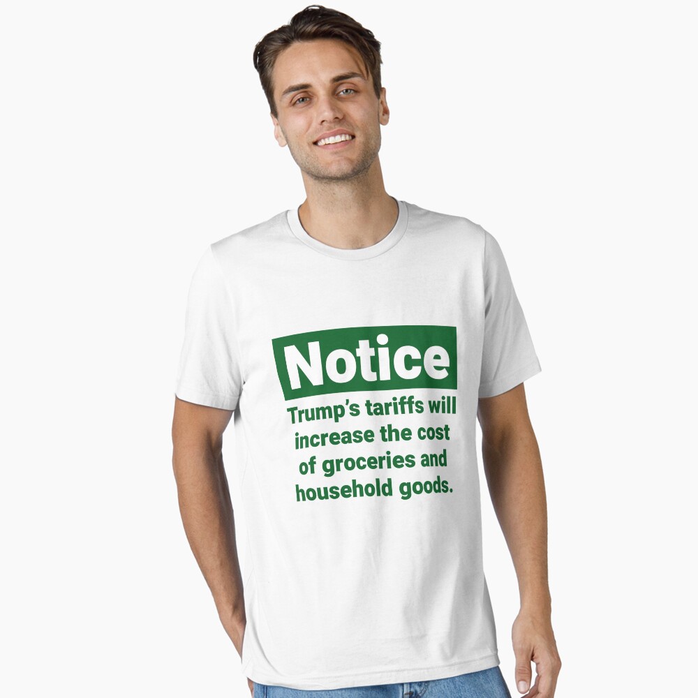 "Notice about Trump’s tariff plan " Sticker for Sale by RACHELDF ...