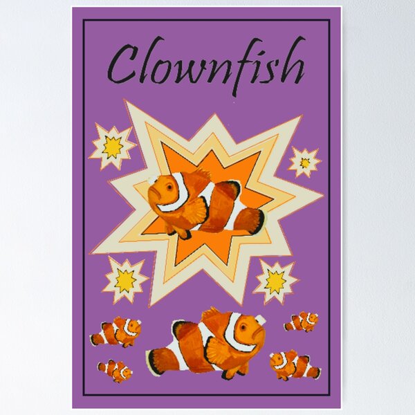 "Clownfish Hand Painted" Poster for Sale by kel72 | Redbubble
