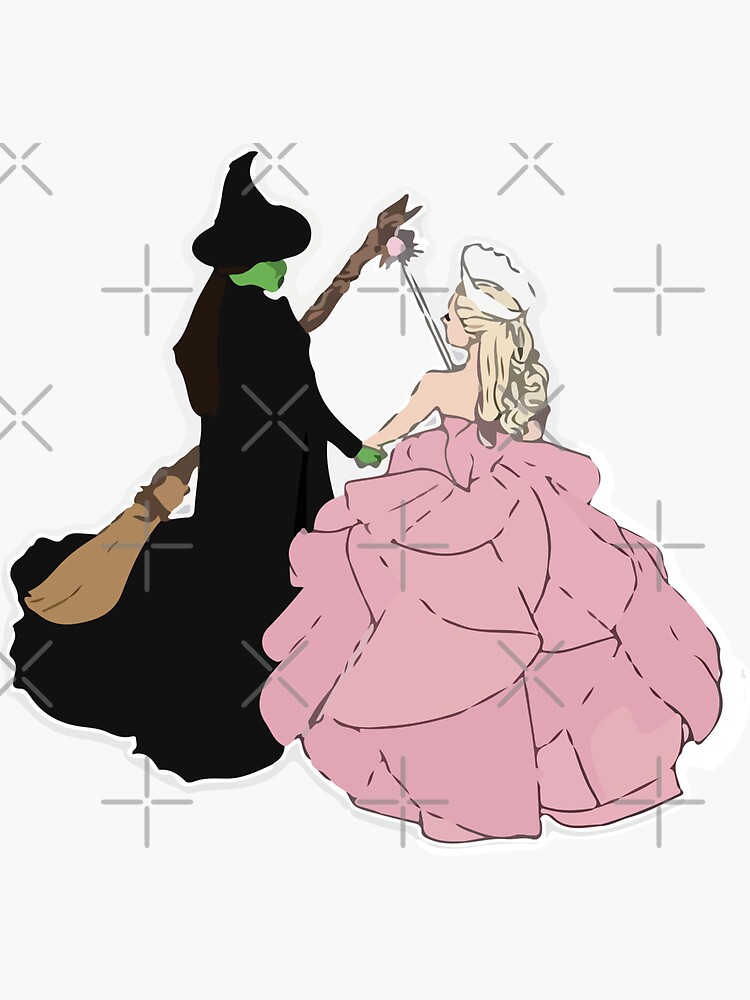 "Wicked Elphaba and Glinda" Sticker for Sale by Suren Zargaryan | Redbubble