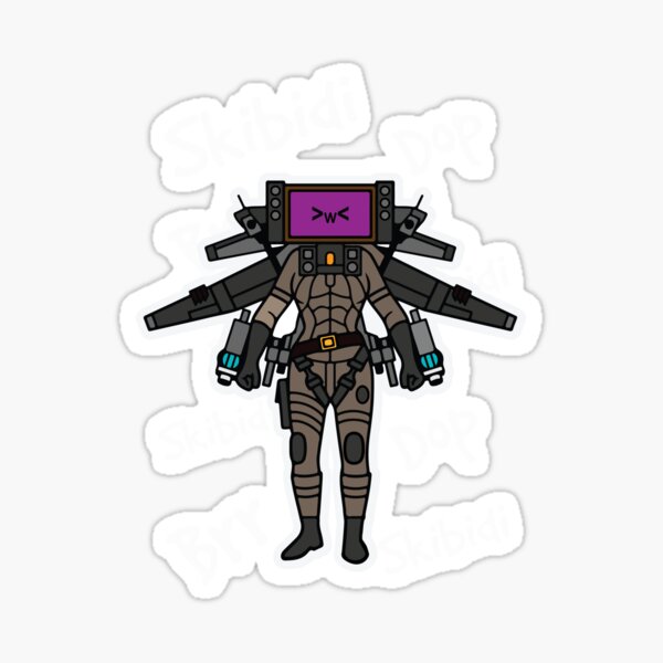 "TV Woman - Skibidi" Sticker by vitrar | Redbubble