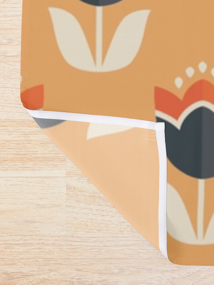 "Retro Tulip - Orange and Cream" Shower Curtain for Sale by daisy ...