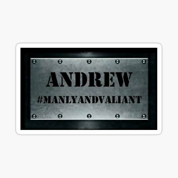 "Andrew" Sticker for Sale by GBUnique2018 | Redbubble