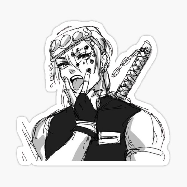 "Uzui Tengen" Sticker for Sale by MichelPoulain | Redbubble