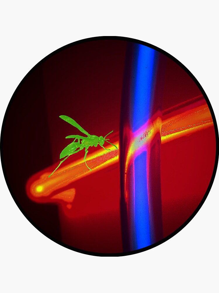 "Neon Wasp Green" Sticker by ATJones | Redbubble