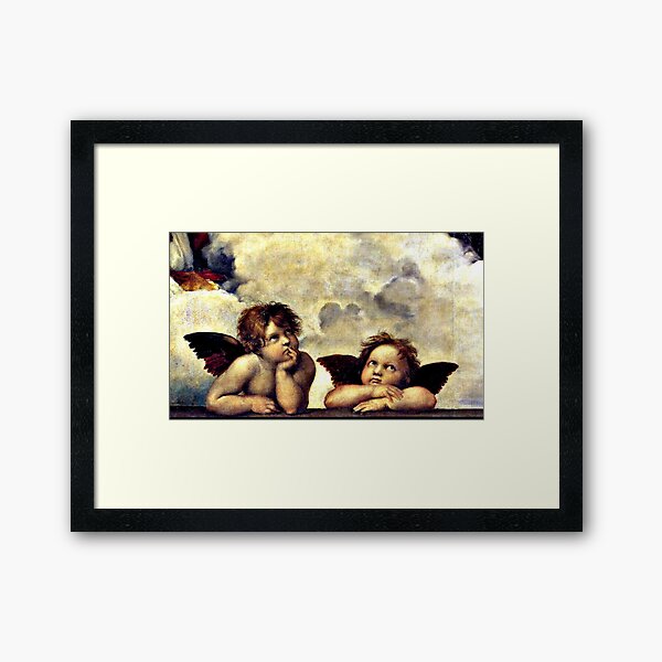 "Raphael - Putti, detail from the Sistine Madonna" Framed Art Print for ...