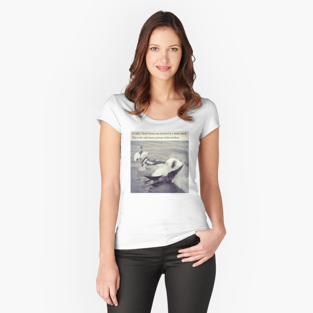 "Chuck Norris Shark Attack Funny" Sticker for Sale by ThatMemeDude ...