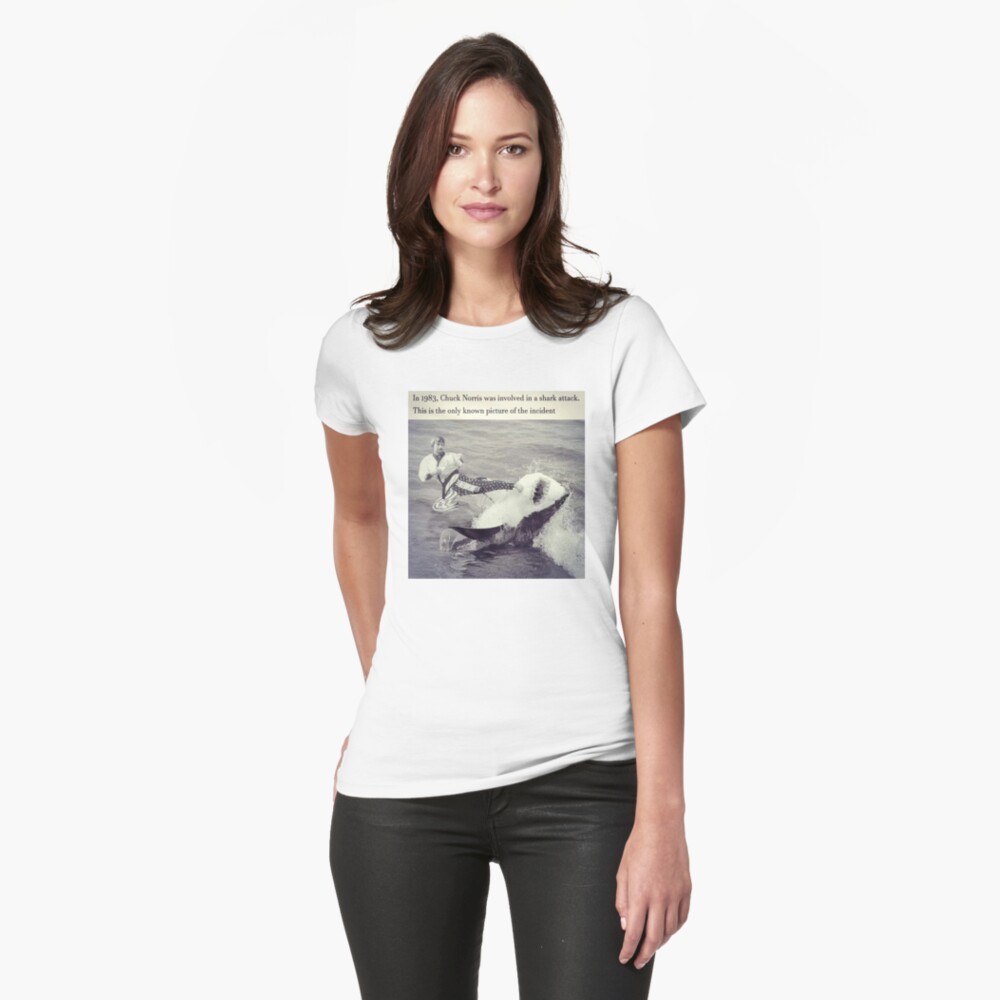 "Chuck Norris Shark Attack Funny" Sticker for Sale by ThatMemeDude ...