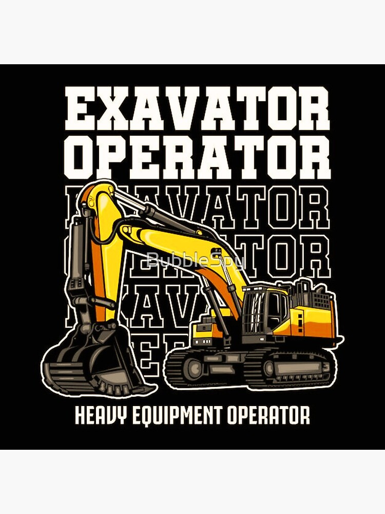 "Excavator Construction Equipment - Heavy Machine Operator Design ...