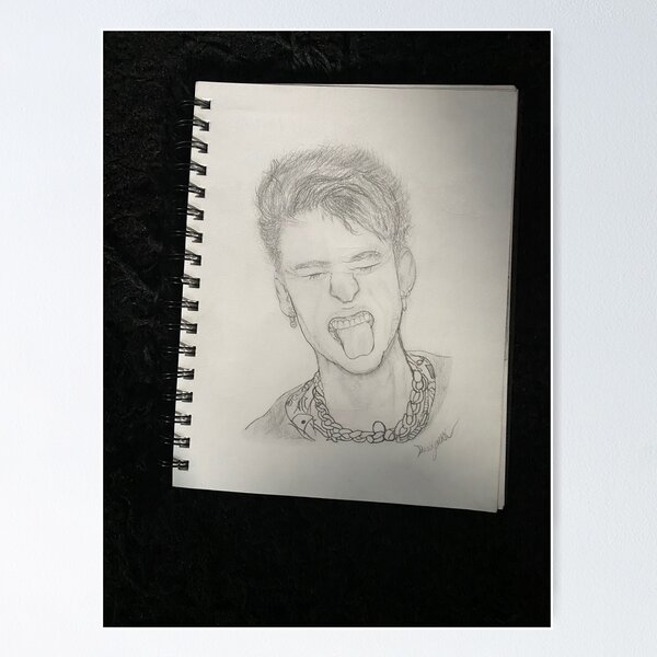 "MGK Sketch Art Drawing" Poster for Sale by ellj96 | Redbubble