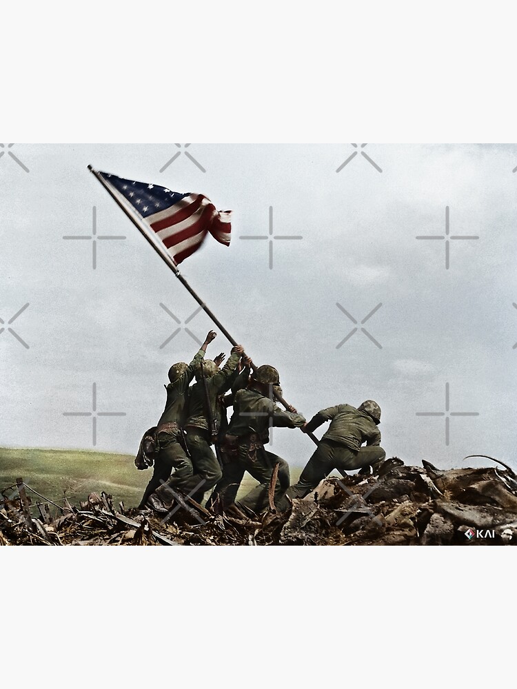 Soldados Izando La Bandera En Iwo Jima