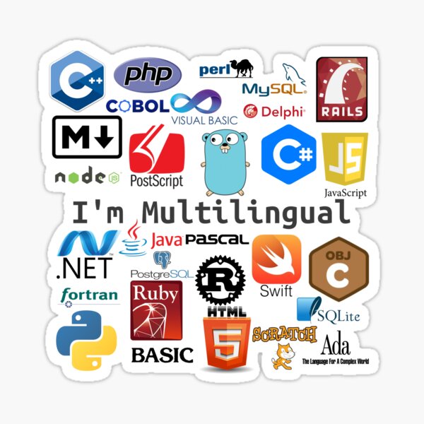 "I'm Multilingual" Sticker for Sale by Heath3827 | Redbubble