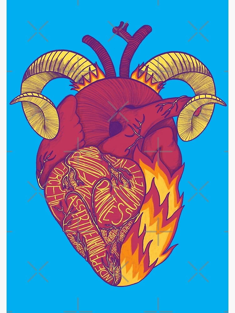 "Aries Heart" Poster for Sale by Ranggasme | Redbubble