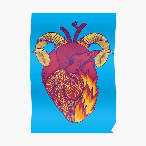 "Aries Heart" Poster for Sale by Ranggasme | Redbubble