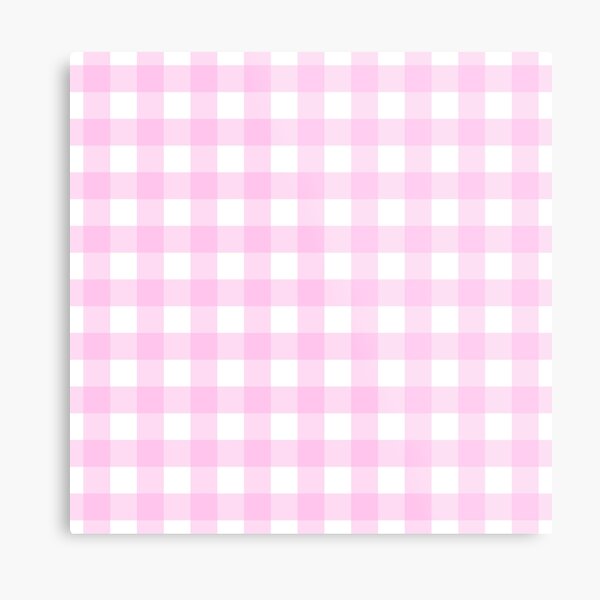 "Light Pink Gingham Pattern " Metal Print for Sale by newburyboutique ...