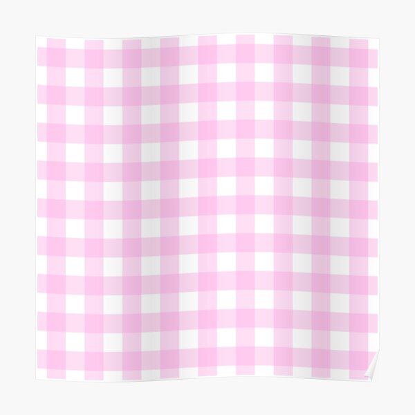 "Light Pink Gingham Pattern " Poster for Sale by newburyboutique ...