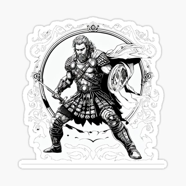"Glorious Purpose Thor Muscle Pride Graphic Design" Sticker for Sale by ...