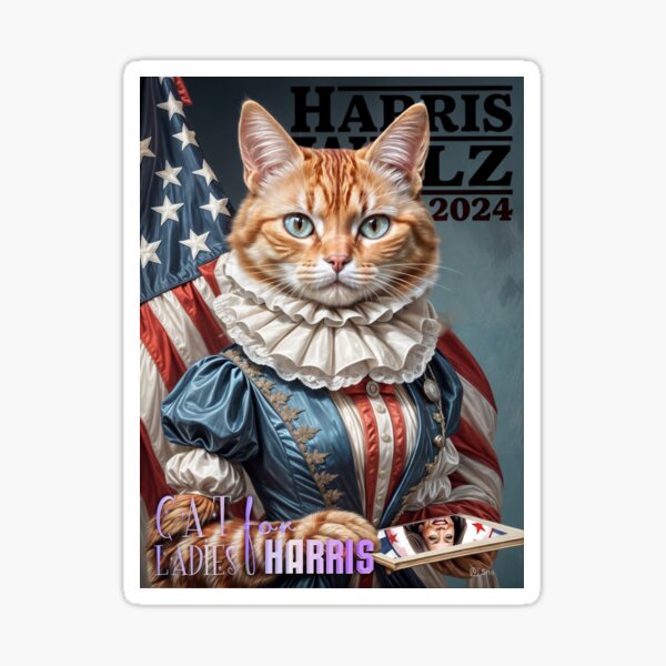 "Cat Ladies for Kamala Harris - Cat Election 2024 - Kamala Harris Cat ...