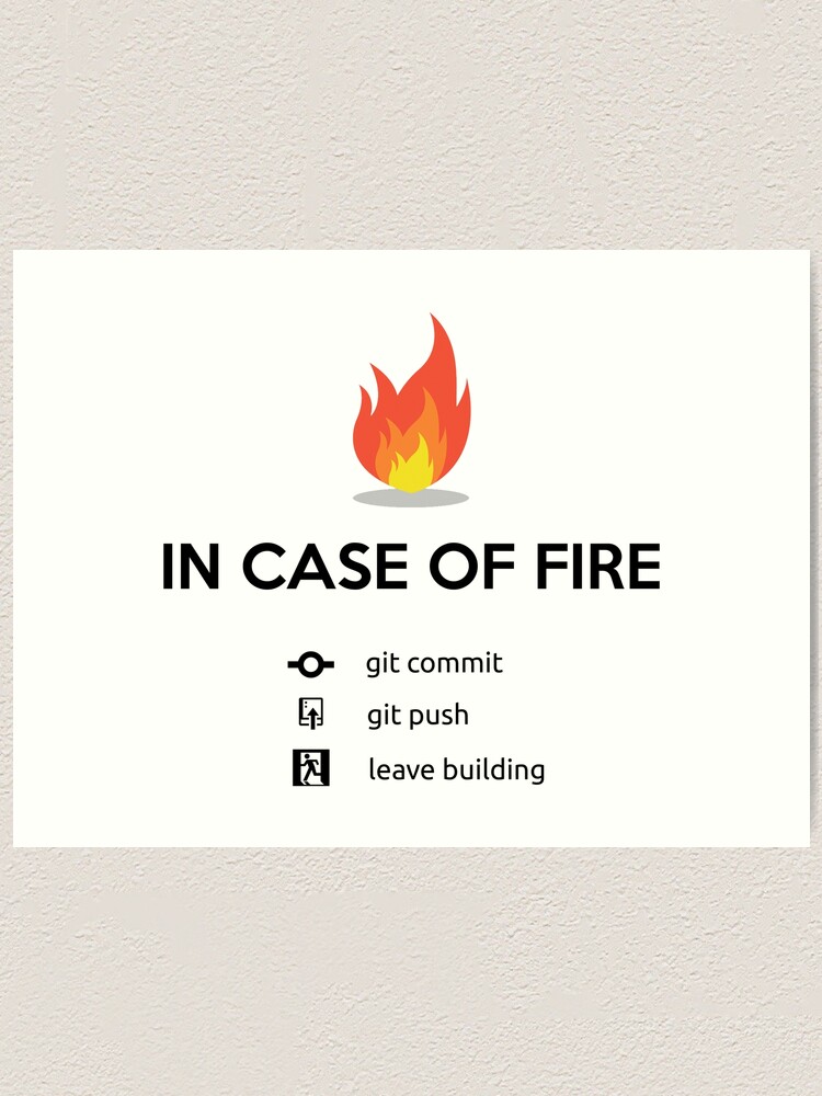 "Funny Emergency Fire Exit for Programmers" Art Print for Sale by ...