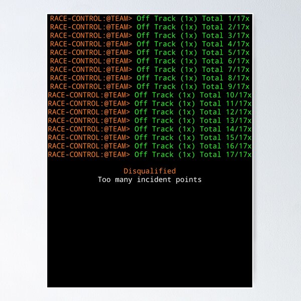 "iRacing 1X" Poster for Sale by Heisenberg4 | Redbubble