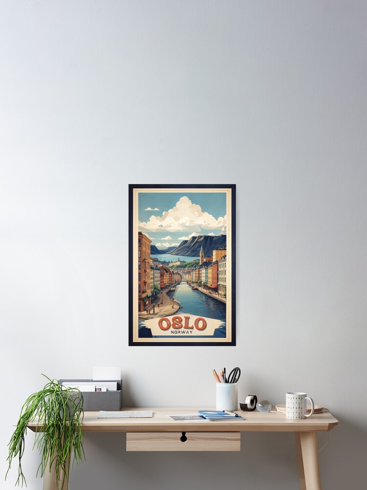 "Vintage Oslo Poster: Nostalgic Norwegian Charm" Poster for Sale by ...