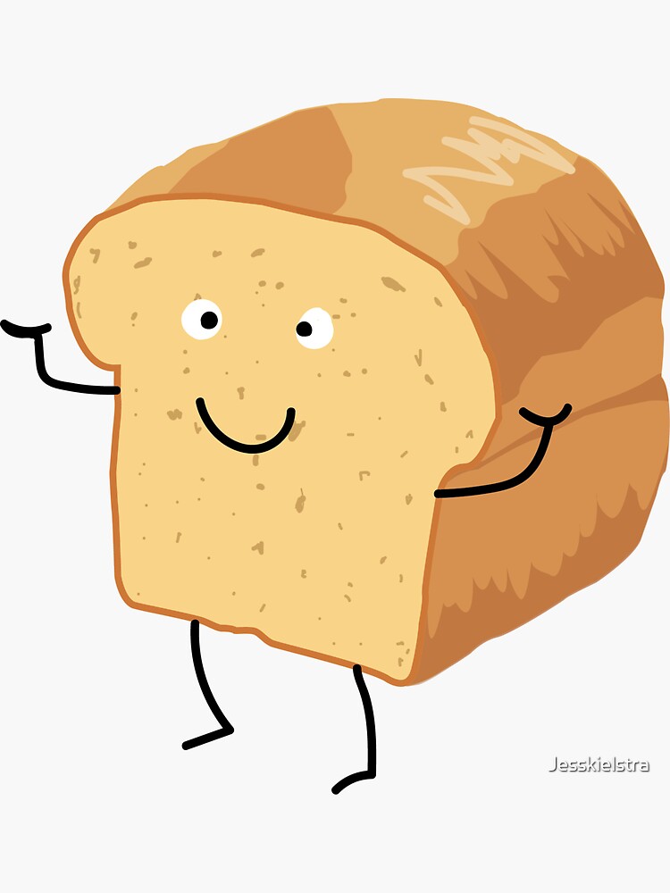 "Mr Bread" Sticker for Sale by Jesskielstra | Redbubble