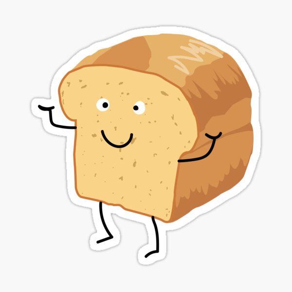 "Mr Bread" Sticker for Sale by Jesskielstra | Redbubble