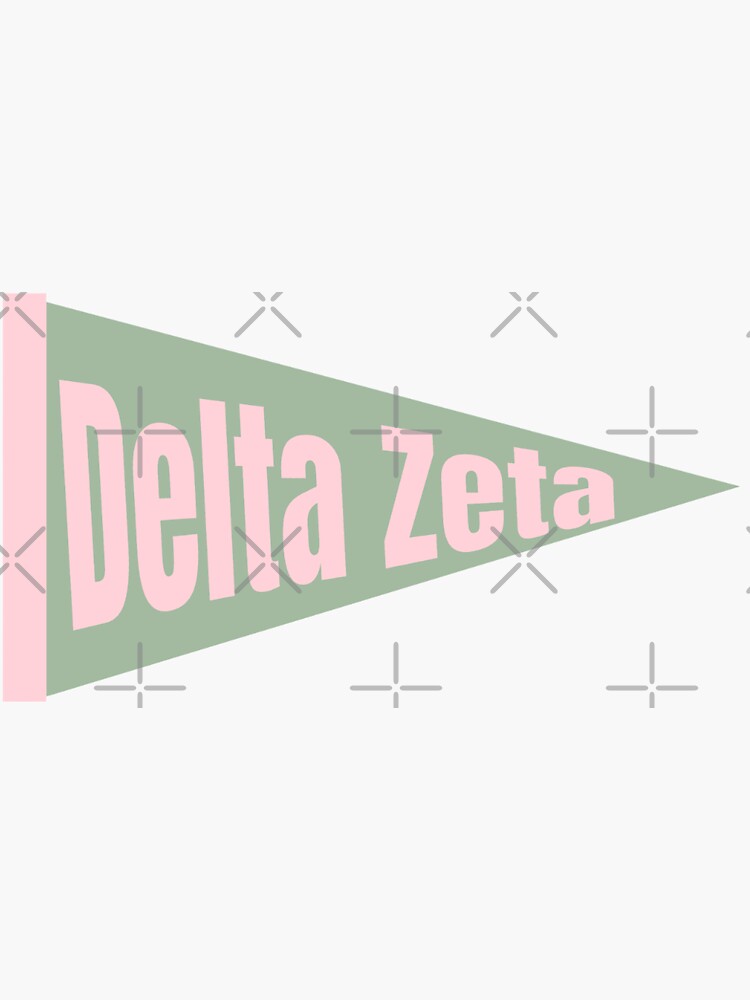 "Delta Zeta Pennant Flag Sticker" Sticker for Sale by SororityMerch ...