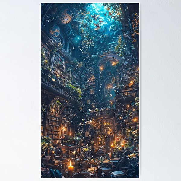Fantasy Library Setting Posters for Sale | Redbubble