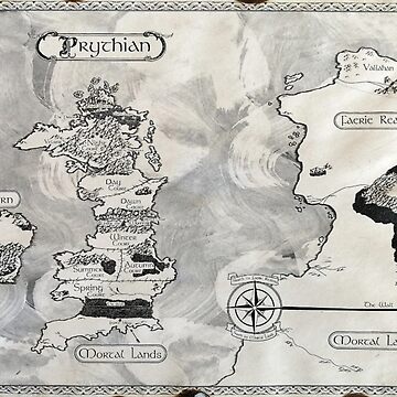 "aesthetic bookish prythian map " Sticker for Sale by rlav123 | Redbubble