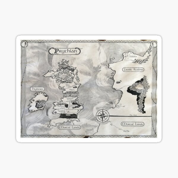 "aesthetic bookish prythian map " Sticker for Sale by rlav123 | Redbubble