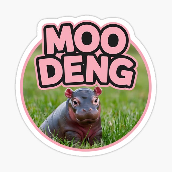 "Moo Deng" Sticker for Sale by saloui | Redbubble