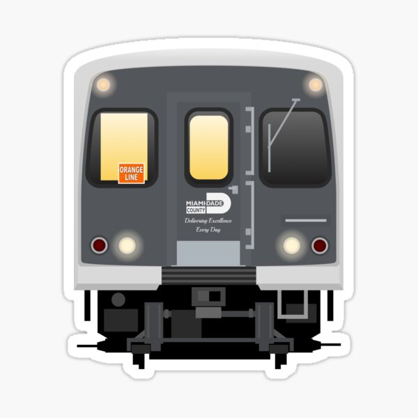 "Miami Metrorail Budd UTV Train" Sticker for Sale by LeonTransit ...