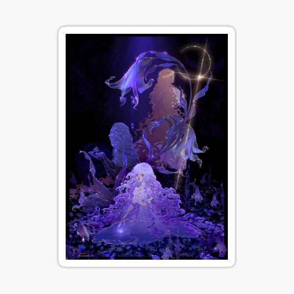 "The Garden of Deep Purple" Sticker for Sale by WhiteCatArt | Redbubble