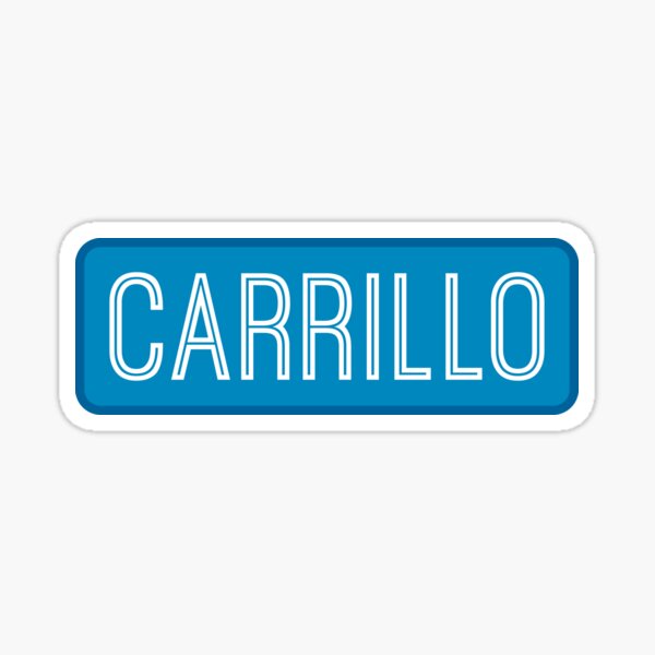 "Carrillo Name" Sticker for Sale by jeallan | Redbubble