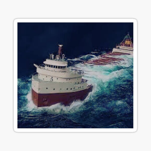 " Edmund Fitzgerald" Sticker for Sale by amnabas | Redbubble