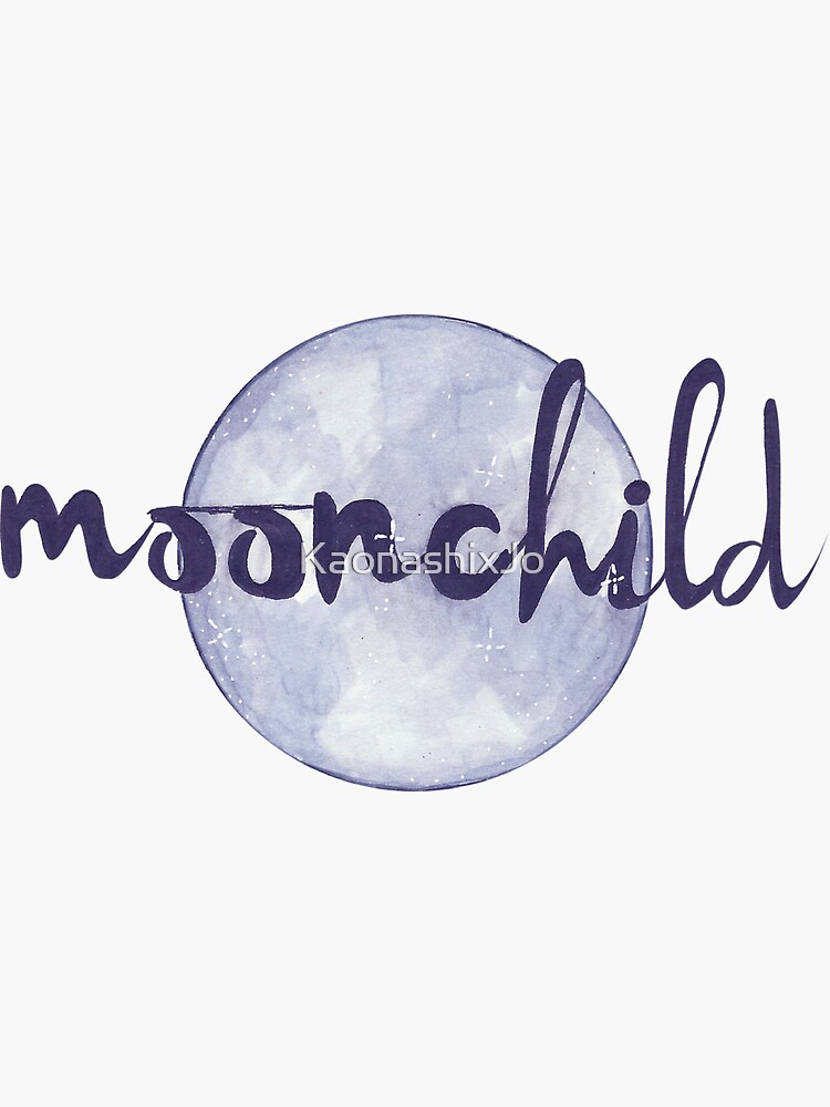 "Moonchild." Sticker for Sale by KaonashixJo | Redbubble