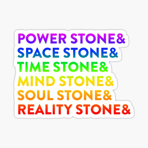 "INFINITY STONES" Sticker by shutupkristen | Redbubble