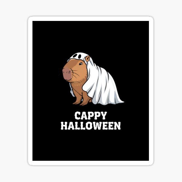"Happy Cappy Capy Halloween Capybara Kawaii " Sticker for Sale by ...