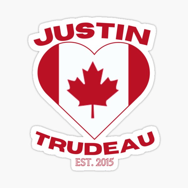 "JUSTIN TRUDEAU, CANADIAN PRIME MINISTER" Sticker for Sale by larissa ...