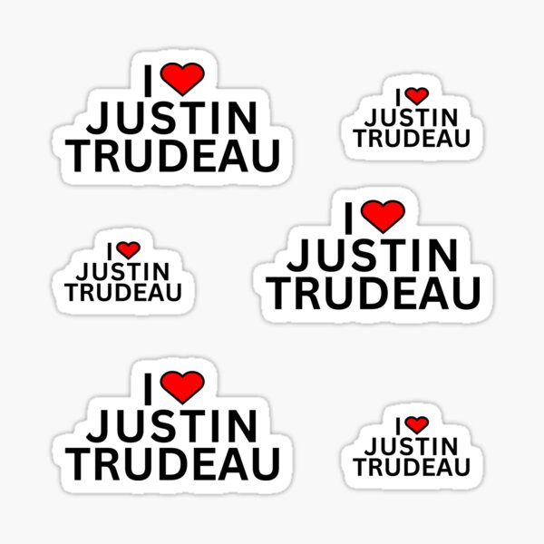 "I HEART JUSTIN TRUDEAU STICKER PACK" Sticker for Sale by larissa-myrie ...