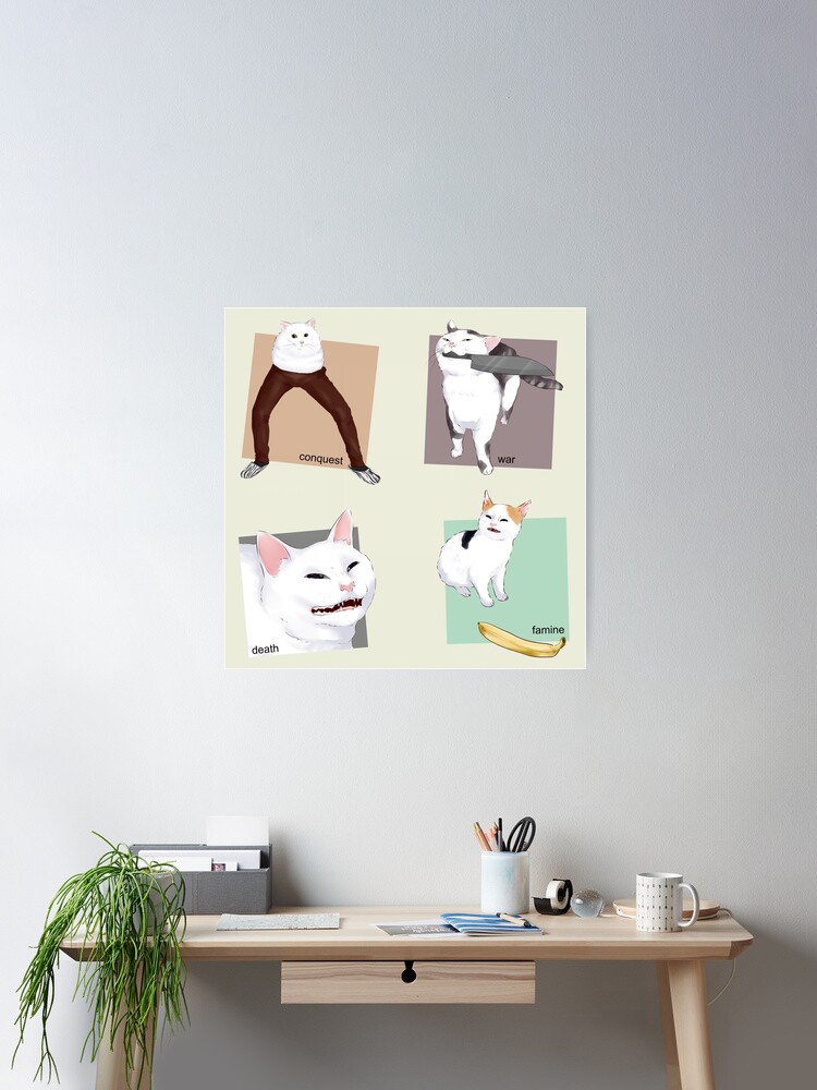 "Four 4 Horsemen of the Apocalypse - Cat Meme Catto " Poster for Sale ...